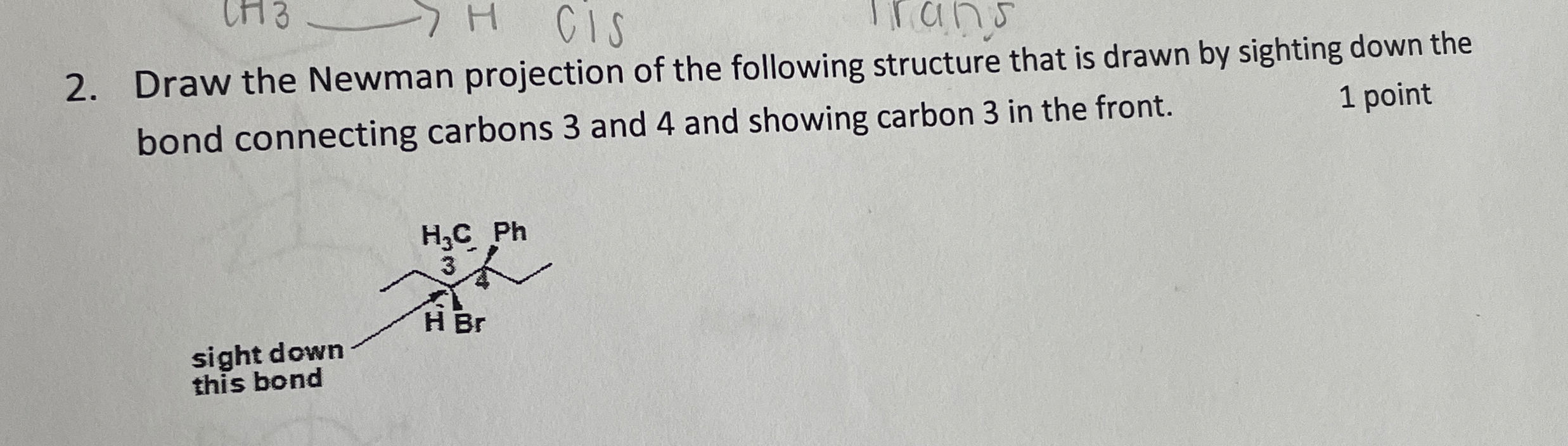 Solved Draw the Newman projection of the following structure | Chegg.com