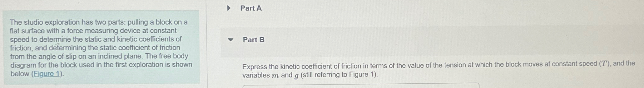 Solved The studio exploration has two parts: pulling a block | Chegg.com