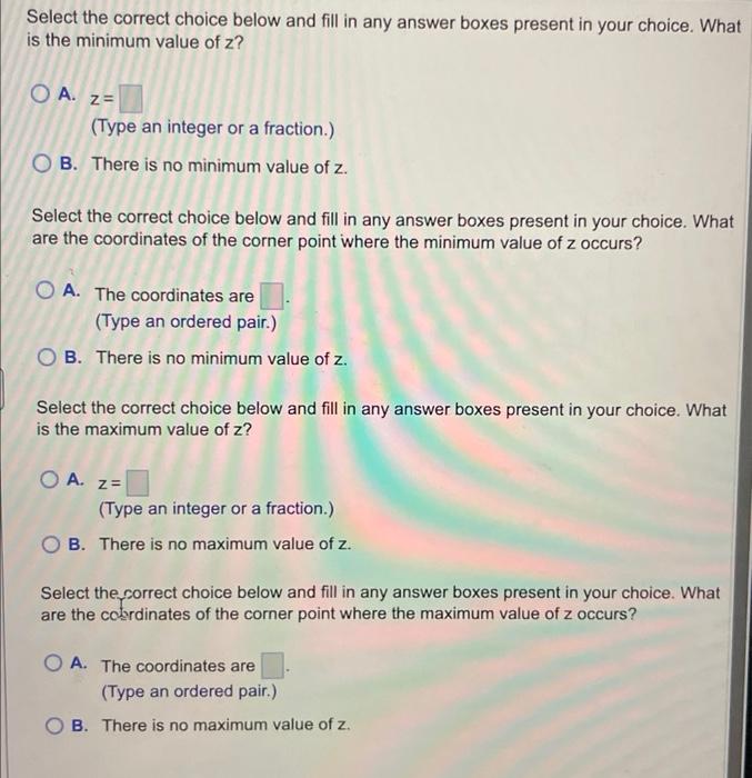 Solved Solve The Linear Programming Problem Minimize And