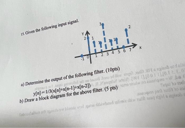 Solved a) Determine the output of the following filter. | Chegg.com