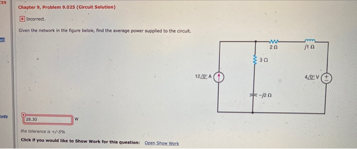 Solved Chapter 9, Problem 9.025 (Circuit Solution) Ex | Chegg.com