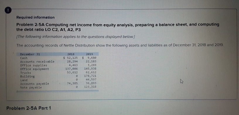 Required information Problem 2-5A Computing net | Chegg.com