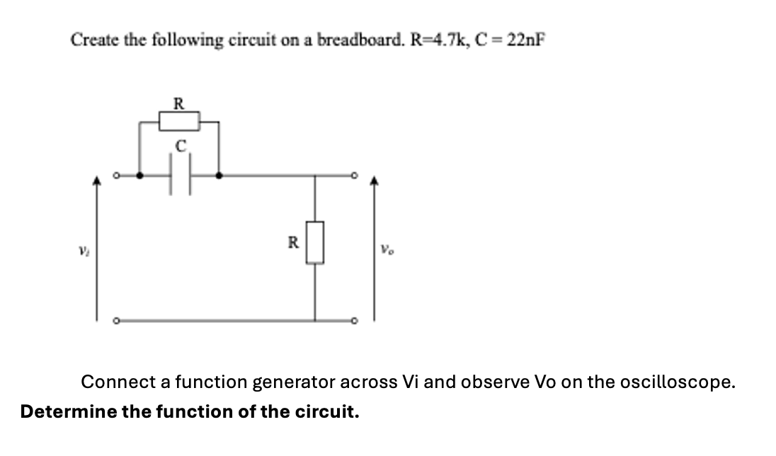 Solved Create the following circuit on a breadboard. | Chegg.com