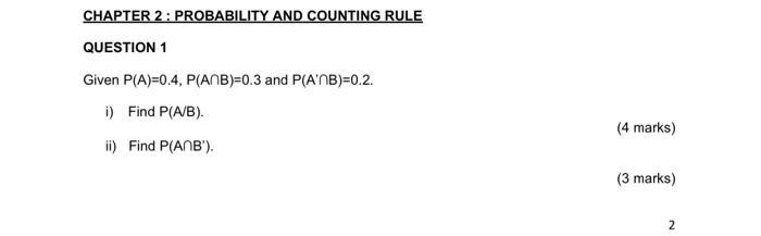 Solved CHAPTER 2: PROBABILITY AND COUNTING RULE QUESTION 1 | Chegg.com