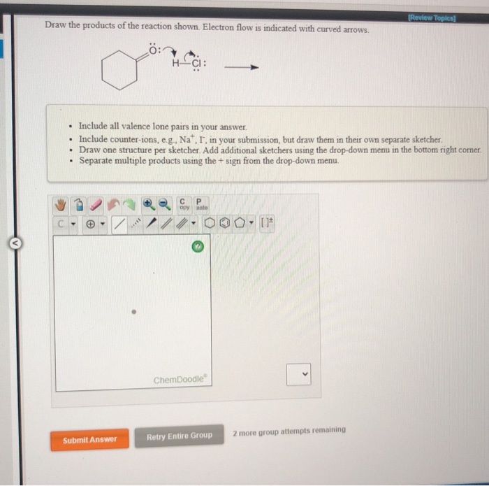 Solved [Review Topical Draw the products of the reaction | Chegg.com