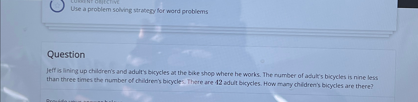 Solved Use a problem solving strategy for word | Chegg.com