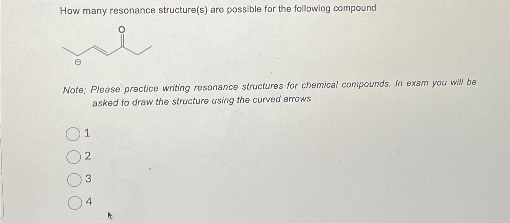 How many resonance structure(s) ﻿are possible for the | Chegg.com