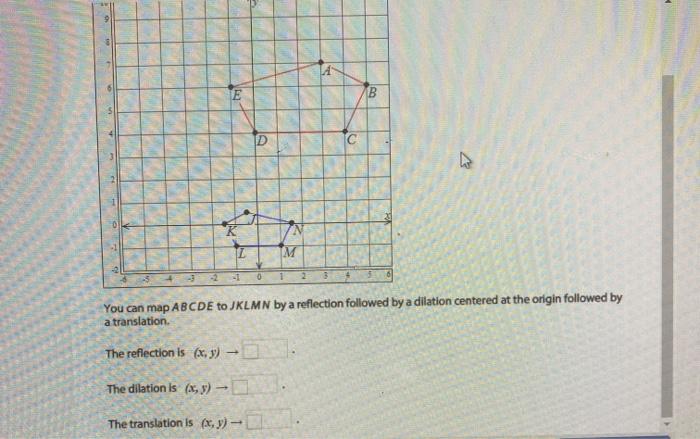 Solved Map ABCD to EFGH. ІВ E D H G VE -10 10 You can map | Chegg.com