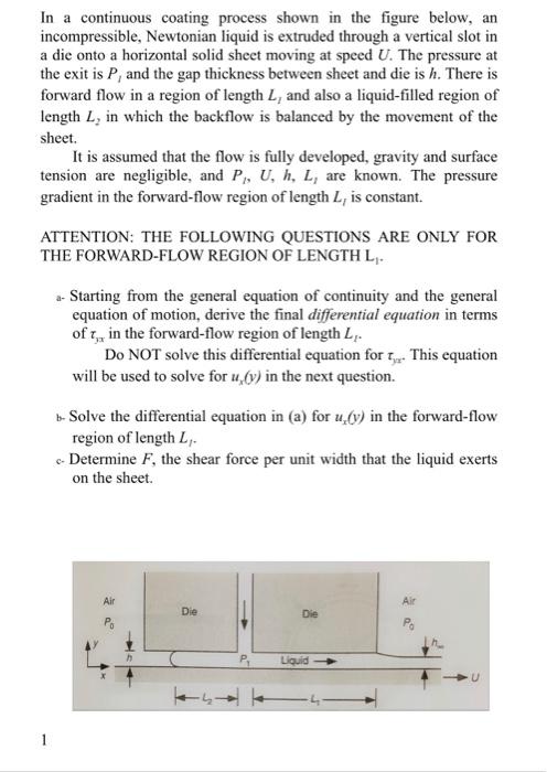 Solved In a continuous coating process shown in the figure | Chegg.com