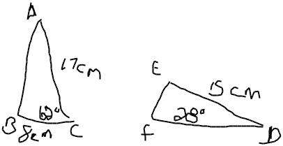 Solved THE FOLLOWING TRIANGLES. TRIANGLE ABC AND TRIANGLE | Chegg.com