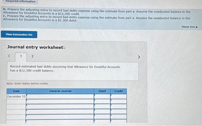Solved o. Estimate the balance of the Allowance for Doubtful | Chegg.com