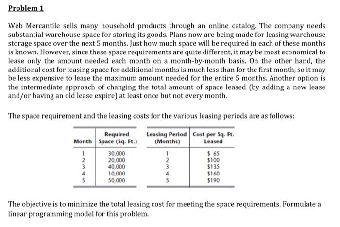 Solved Web Mercantile sells many household products through | Chegg.com