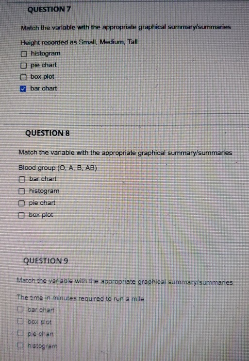 Solved ION 7 Match The Variable With The Appropriate Chegg