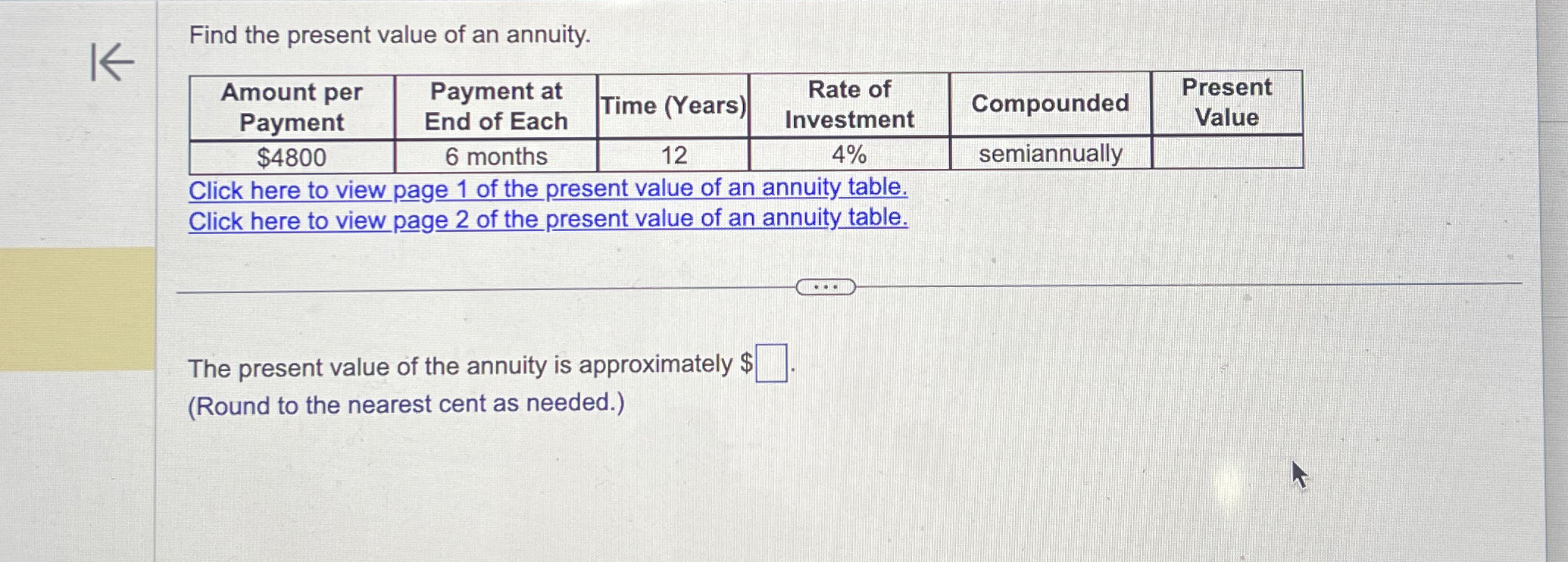 Solved Find the present value of an | Chegg.com