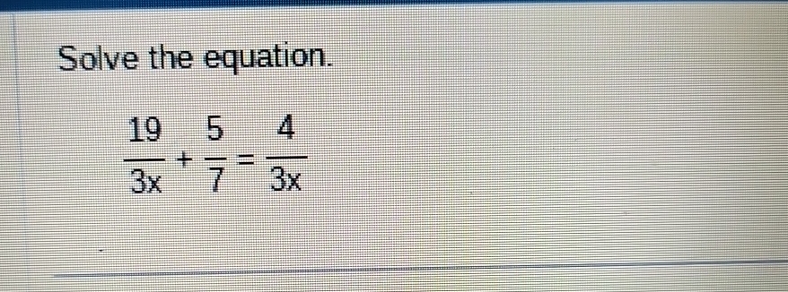 Solved Solve the equation.193x+57=43x | Chegg.com
