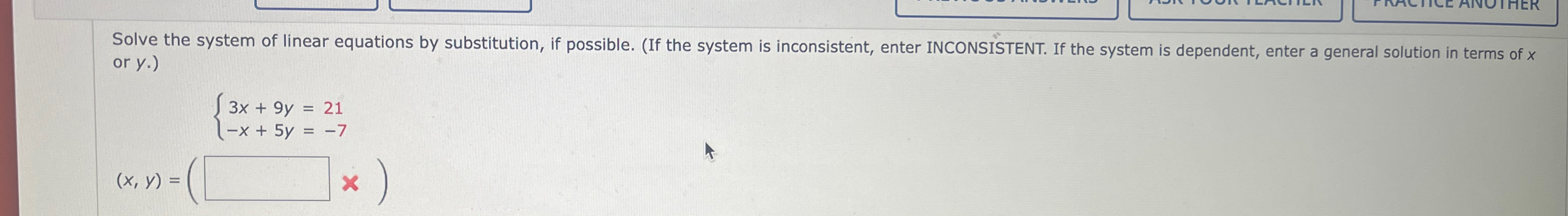 Solved How to solve Solve the system of linear equations by | Chegg.com