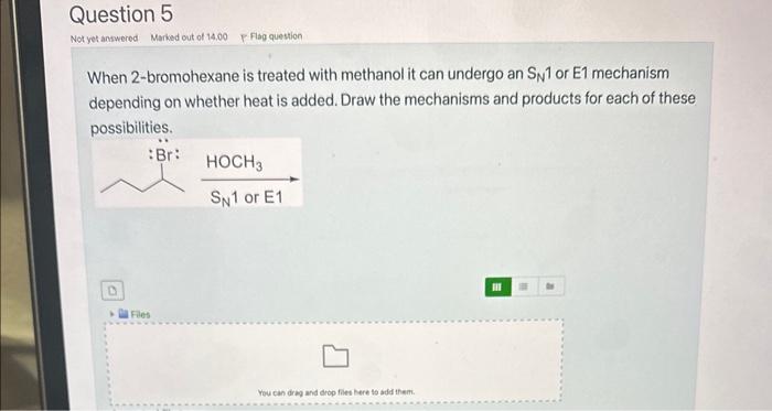 Solved When 2-bromohexane is treated with methanol it can | Chegg.com