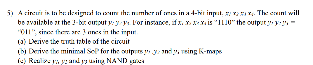 Solved A circuit is to be designed to count the number of | Chegg.com