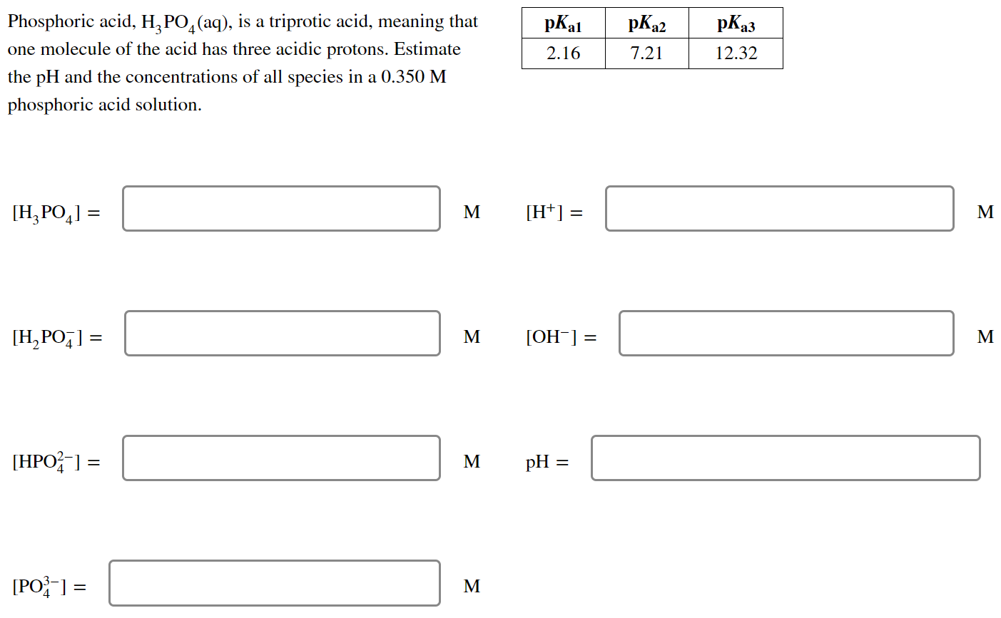 Solved Phosphoric acid, H3PO4(aq), ﻿is a triprotic acid, | Chegg.com