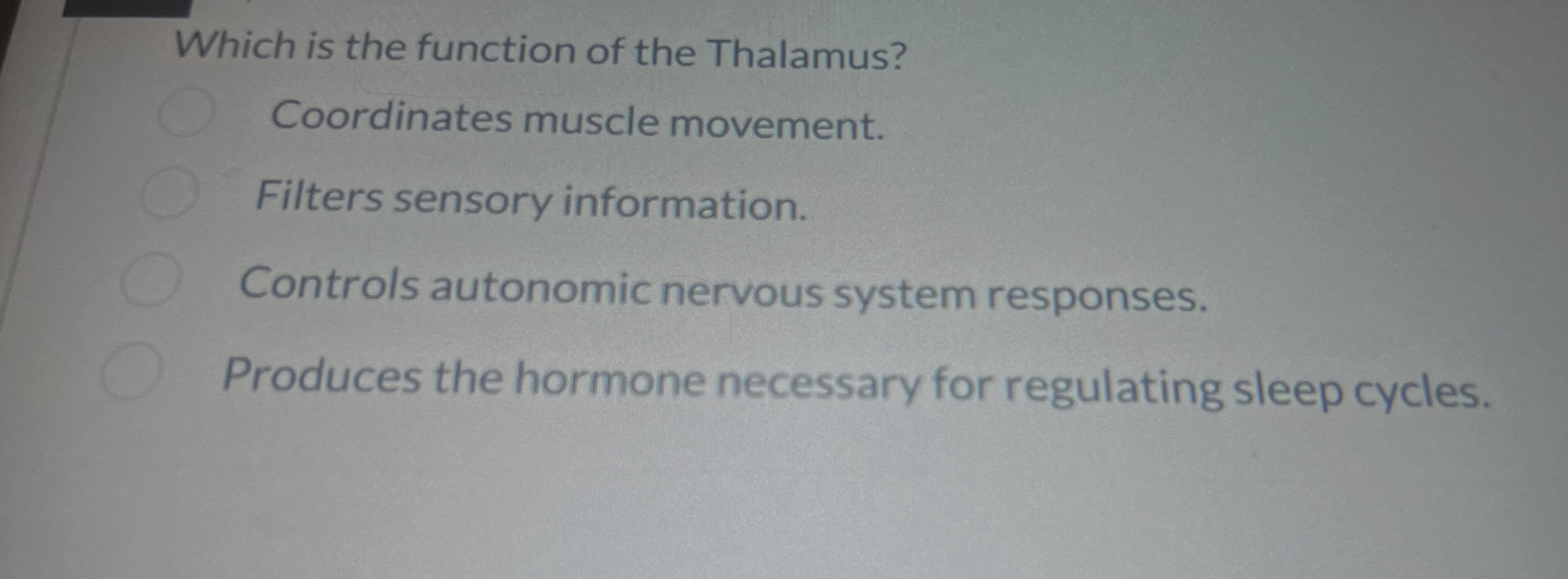 Solved Which is the function of the Thalamus?Coordinates | Chegg.com