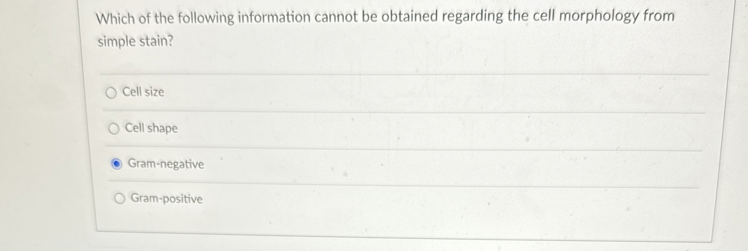 Solved Which of the following information cannot be obtained | Chegg.com