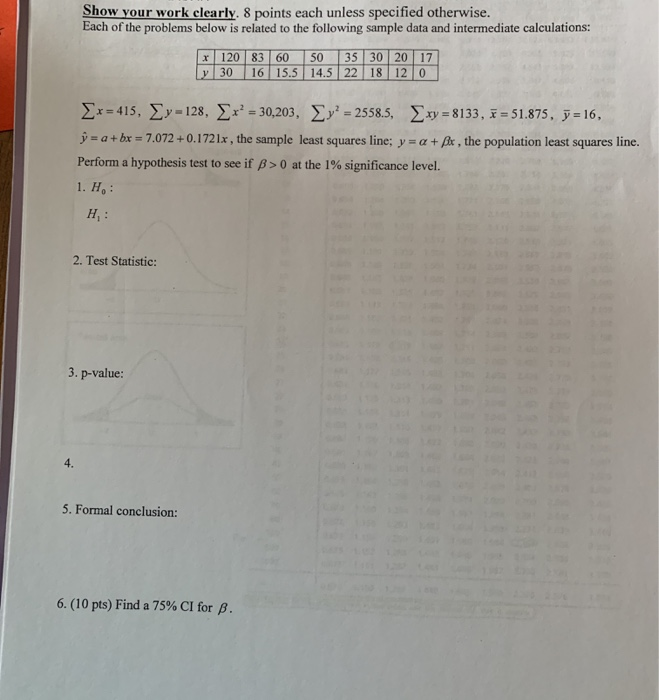 Solved Show your work clearly. 8 points each unless | Chegg.com