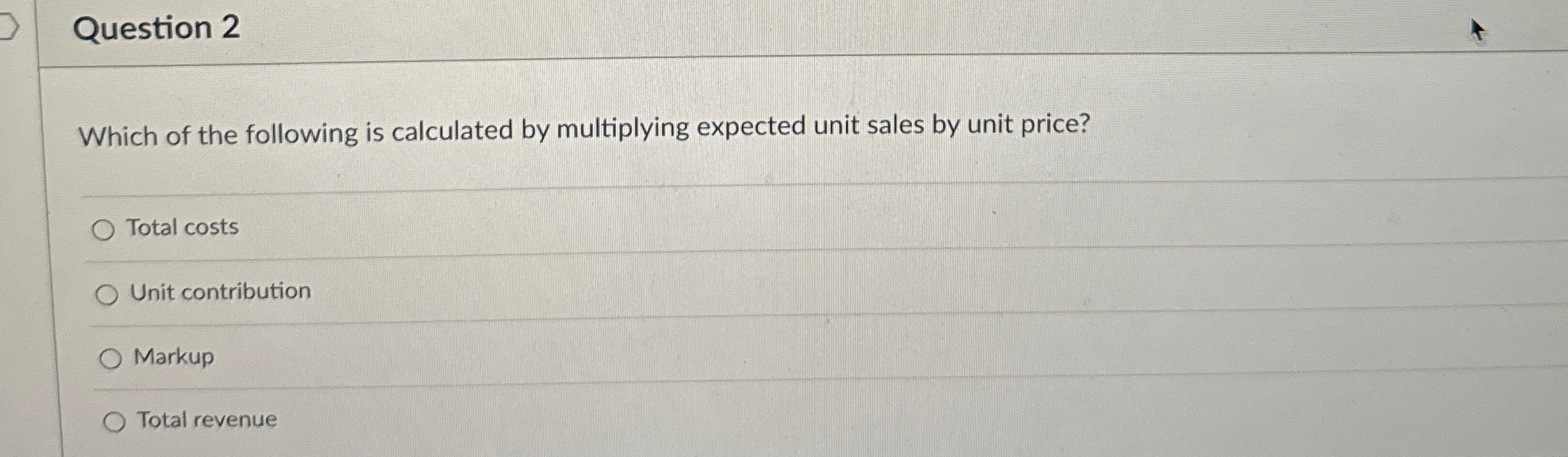 Solved Question 2Which of the following is calculated by | Chegg.com