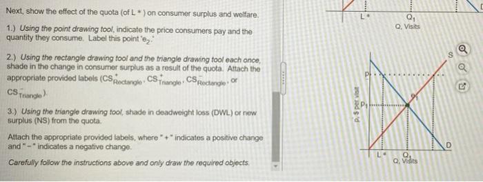 Solved Next, show the effect of the quota (of L*) on | Chegg.com