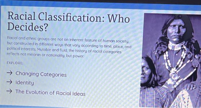 how this is related to the concept of racial and | Chegg.com