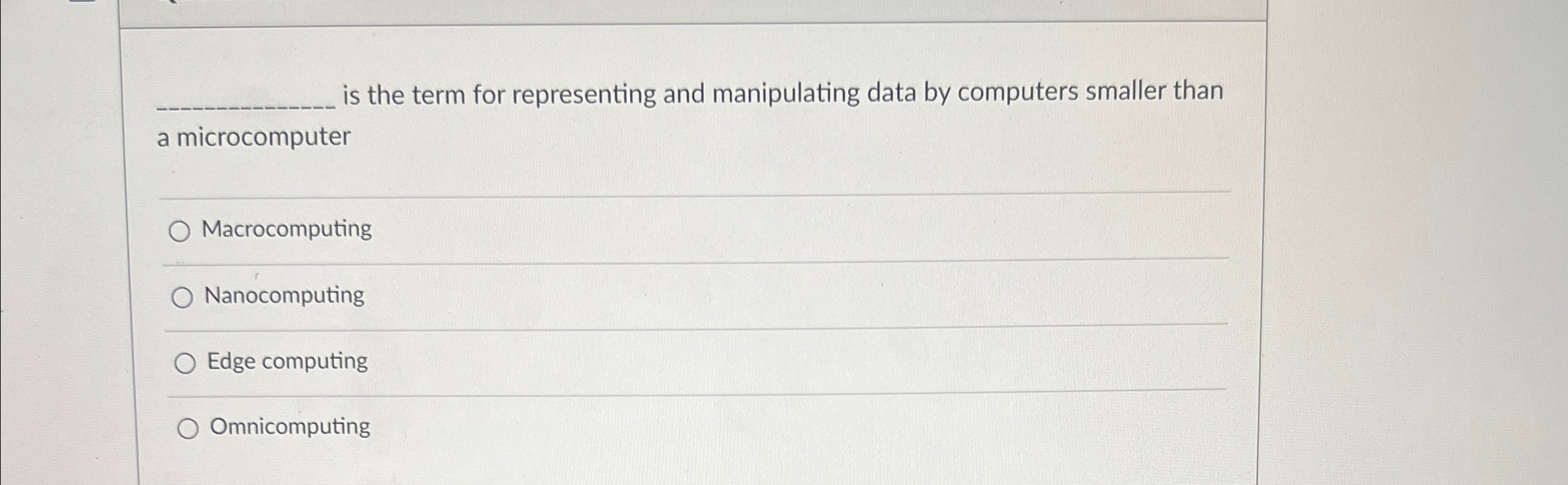 Solved is the term for representing and manipulating data by | Chegg.com