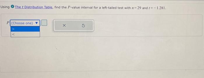 Solved The t Distribution Table, find the P-value interval | Chegg.com