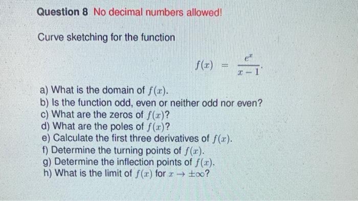 Solved Question 8 No decimal numbers allowed! Curve | Chegg.com