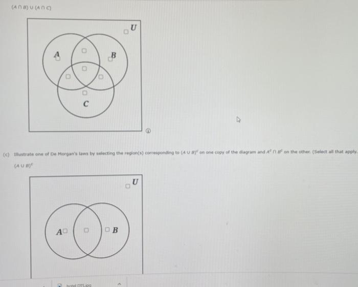 Solved Consider the Venn diagram below. (a) Illustrate one | Chegg.com