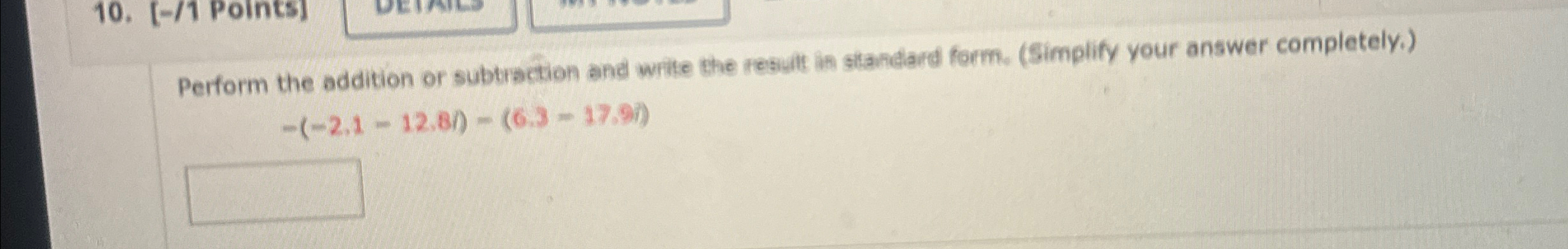 Solved Perform the addition or subtraction and write the | Chegg.com