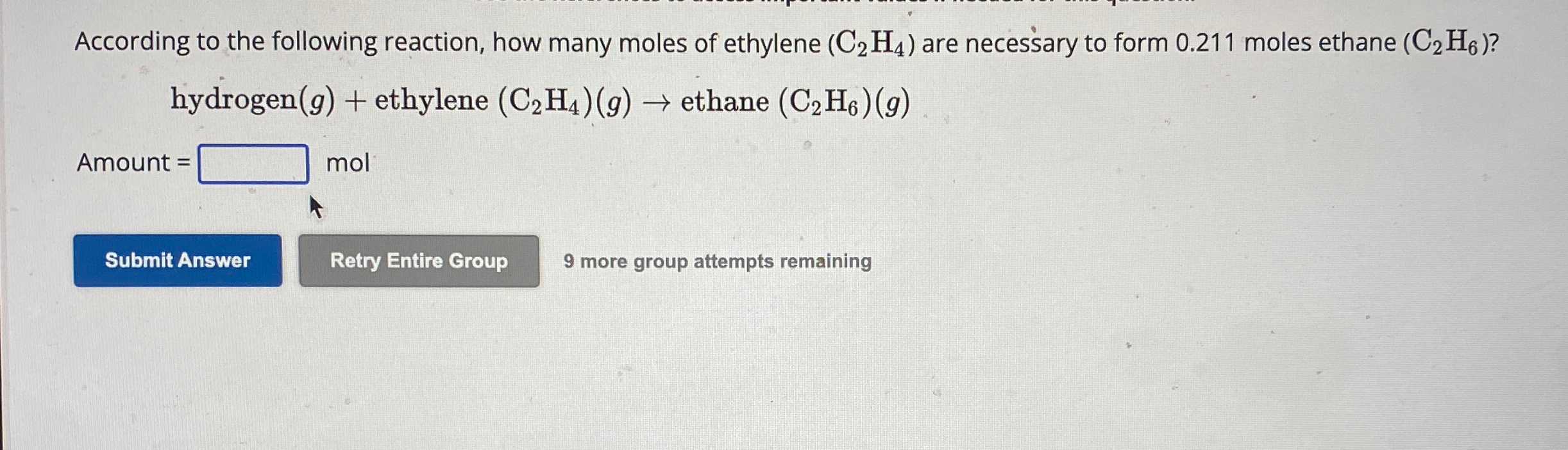 Solved According to the following reaction, how many moles | Chegg.com