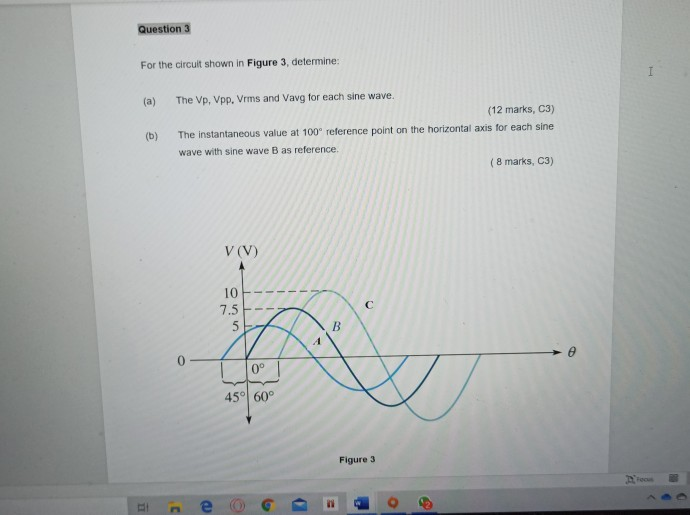 Solved Question 3 For the circuit shown in Figure 3, | Chegg.com