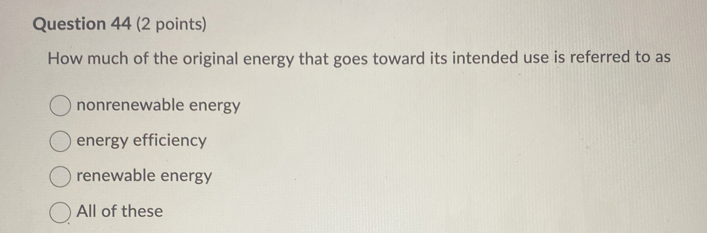 Solved Question 44 (2 ﻿points)How much of the original | Chegg.com