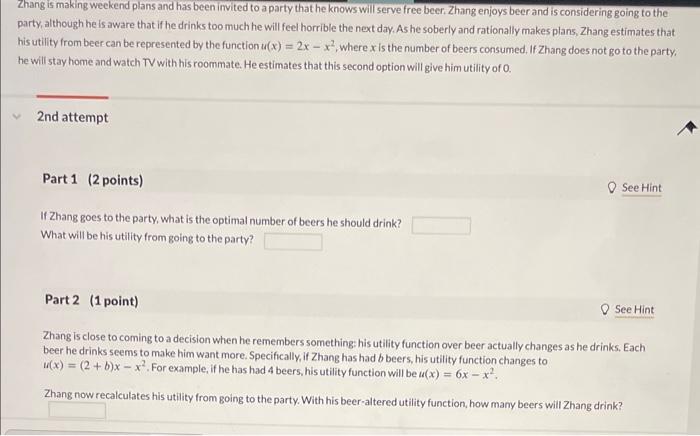 Solved Zhang is making weekend plans and has been invited to | Chegg.com