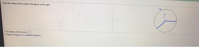 Solved Find the radius of the circle in the figure to the | Chegg.com