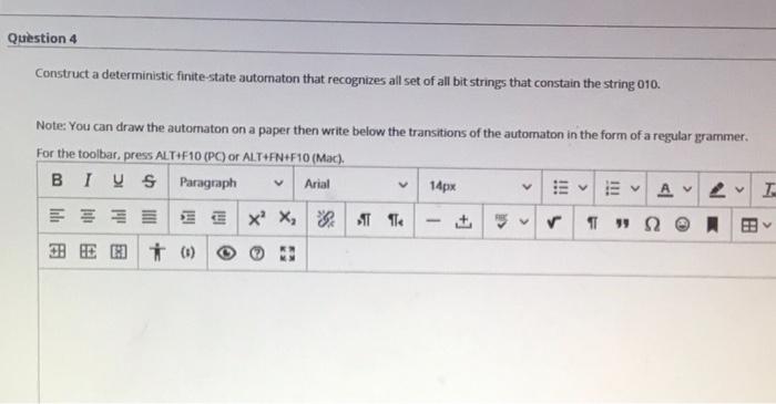 Solved Question 4 Construct A Deterministic Finite State 2327