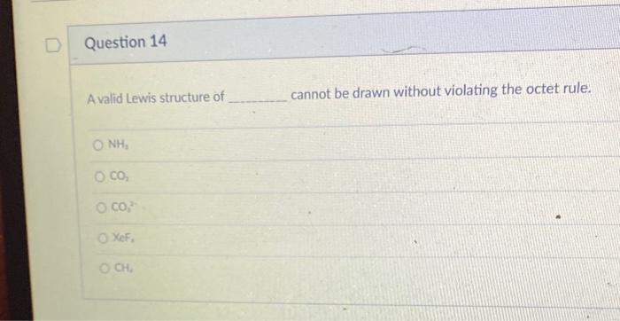 Solved A valid Lewis structure of cannot be drawn without | Chegg.com
