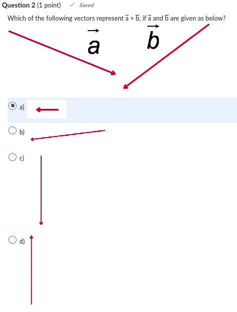 Solved Question 2 (1 ﻿point)Which of the following vectors | Chegg.com