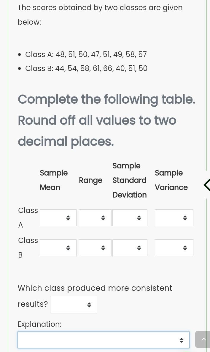 Solved Complete the following table. Round off all values to | Chegg.com