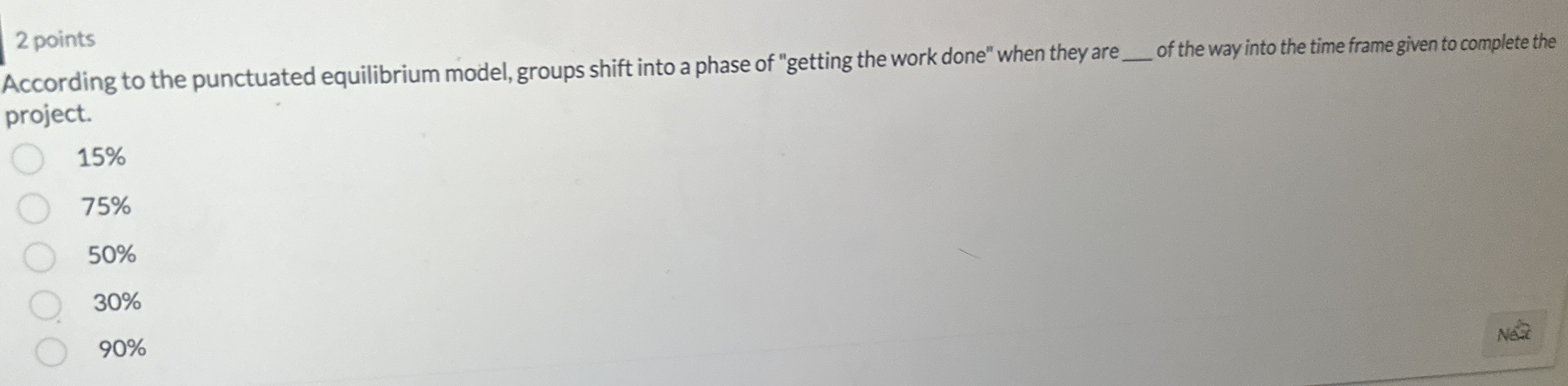 Solved 2 ﻿pointsAccording to the punctuated equilibrium | Chegg.com