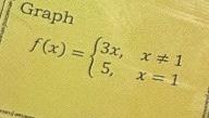 Solved Graph \\[ f(x)=\\left\\{\\begin{array}{ll} 3 x, & x | Chegg.com