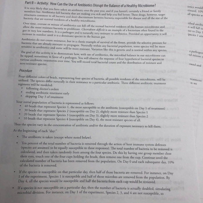 Data Collection Sheet Number of Microbes Species 3 | Chegg.com