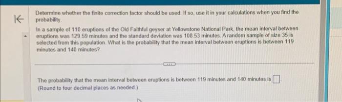 Solved Determine Whether The Finite Correction Factor Should
