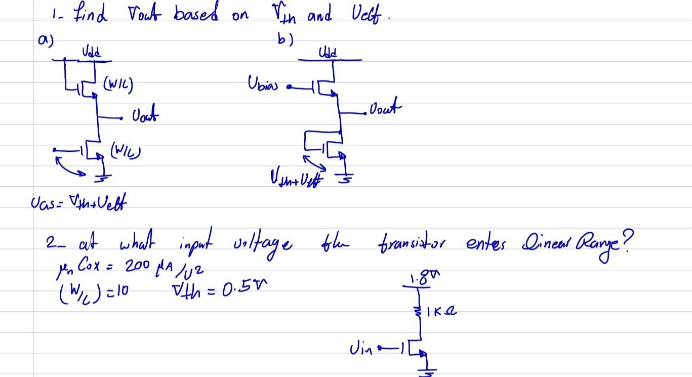 Solved ELECTRONICS (MOSFET): Please answer the problems | Chegg.com