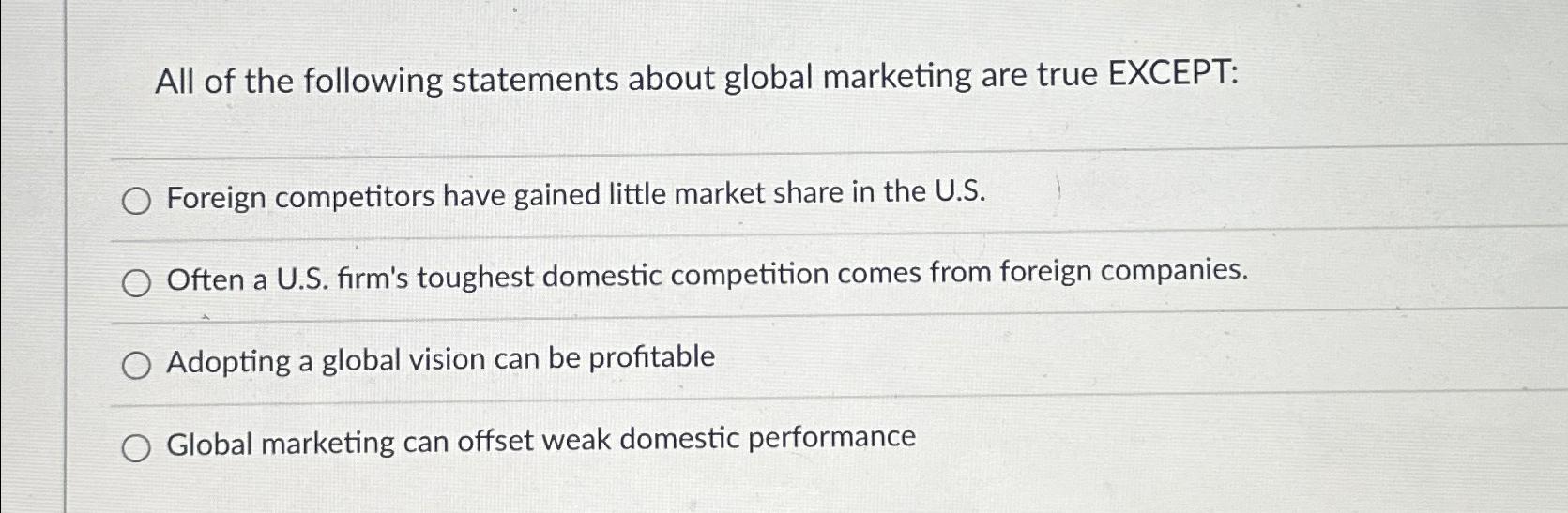 Solved All of the following statements about global | Chegg.com