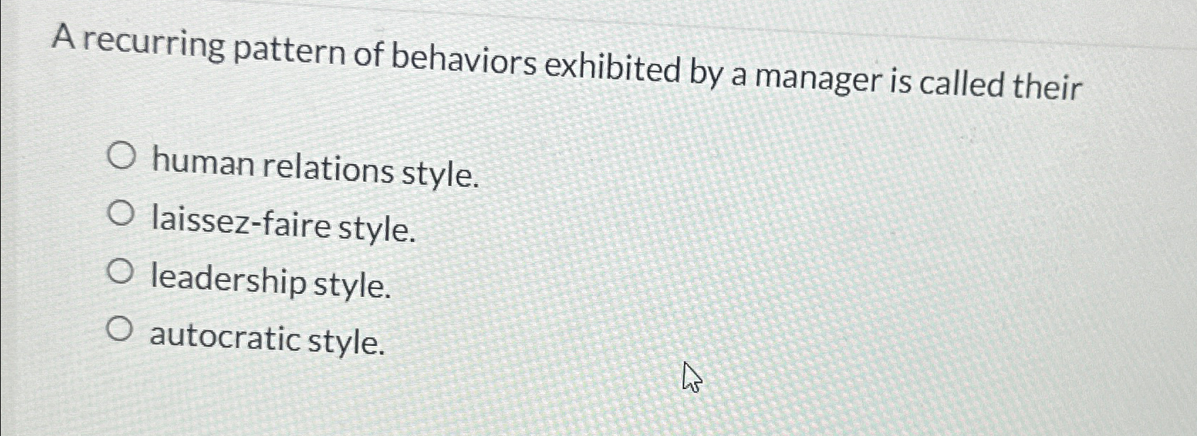 Solved A recurring pattern of behaviors exhibited by a | Chegg.com